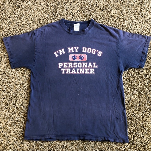 Delta | Shirts | Vintage Im My Dogs Personal Trainer T Shirt Mens Large ...